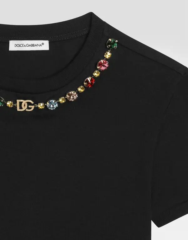 Dolce & Gabbana Jewel-embellished Crewneck T-shirt