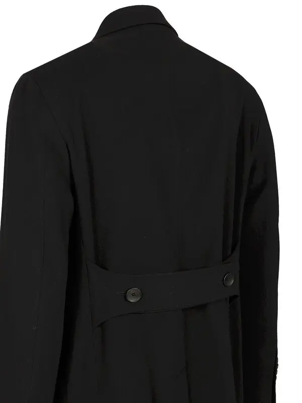 Tagliatore Peak Lapel Double-breasted Coat - Black