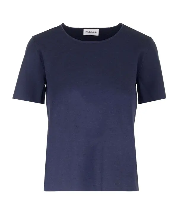P.a.r.o.s.h Ribbed Short-sleeved Top - Blue