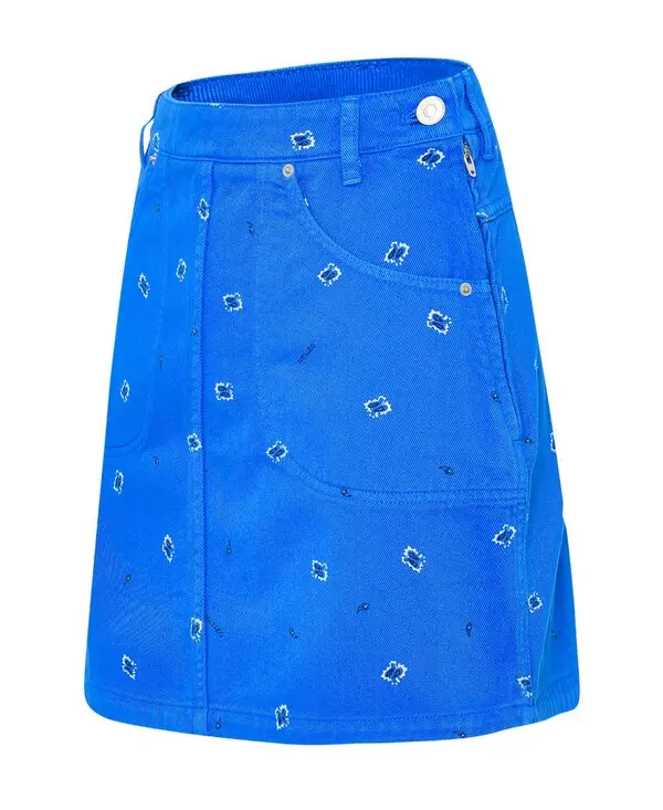 Kenzo Paisley Printed A-line Mini Skirt