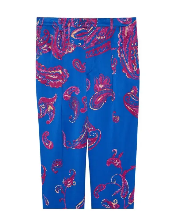 Saint Laurent Paisley Print Tailored Trousers