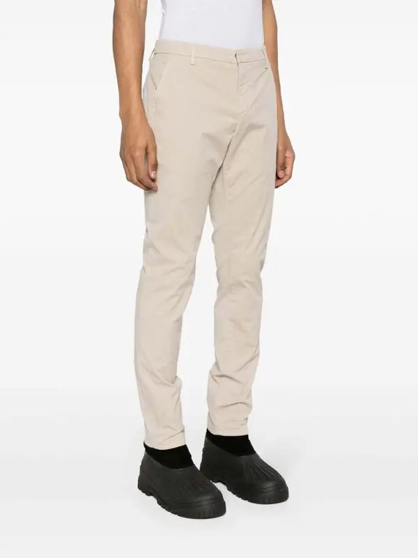 DONDUP Mid-rise Straight Leg Trousers - Nude