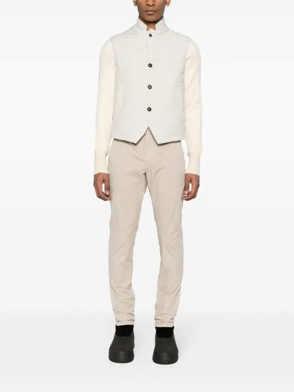DONDUP Mid-rise Straight Leg Trousers - Nude
