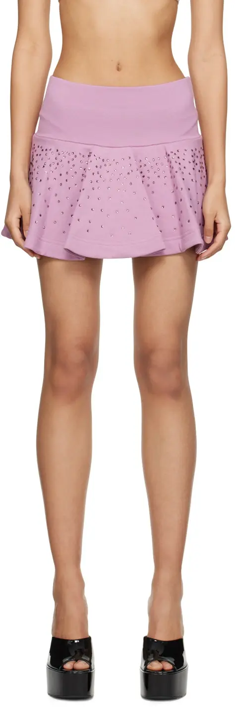 Blumarine Embellished Logo Skirt