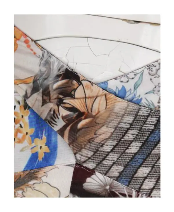 MARINE SERRE Graphic-print High-waisted Trousers