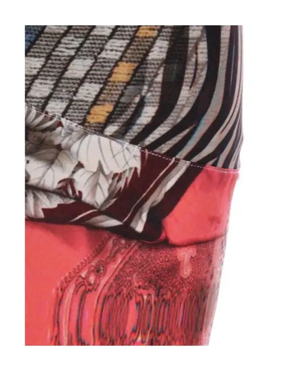 MARINE SERRE Graphic-print High-waisted Trousers