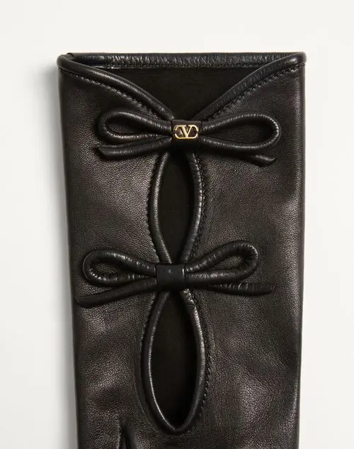 Valentino Garavani Vlogo Signature Bow Detailed Gloves