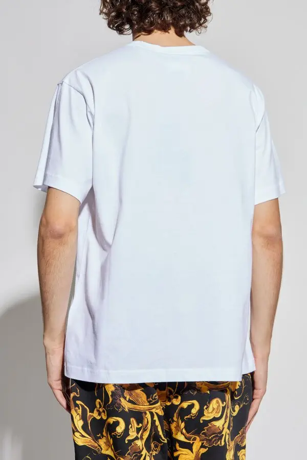 Versace Logo Printed Crewneck T-shirt