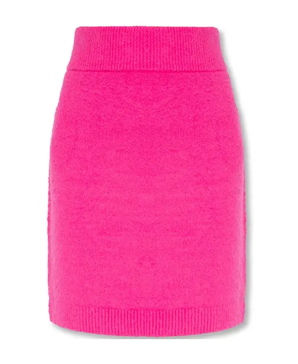 Helmut Lang Knit Pencil Mini Skirt - Pink