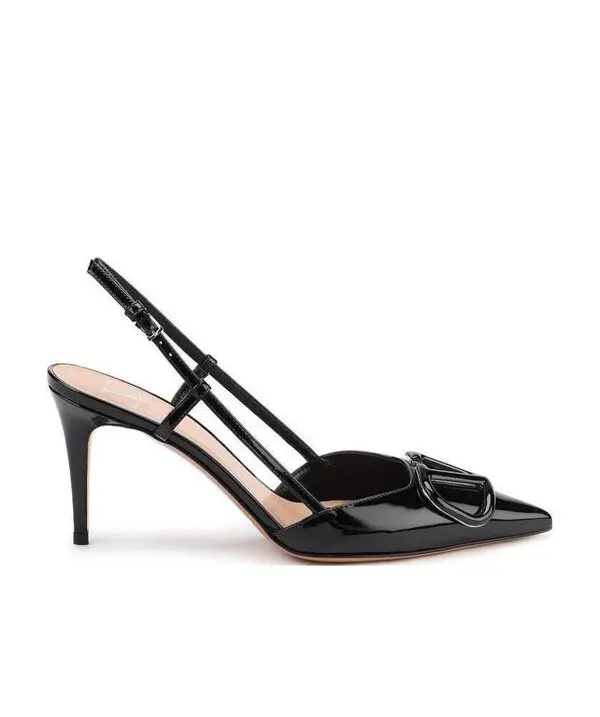 Valentino Garavani Vlogo Signature Pointed Toe Pumps - Black