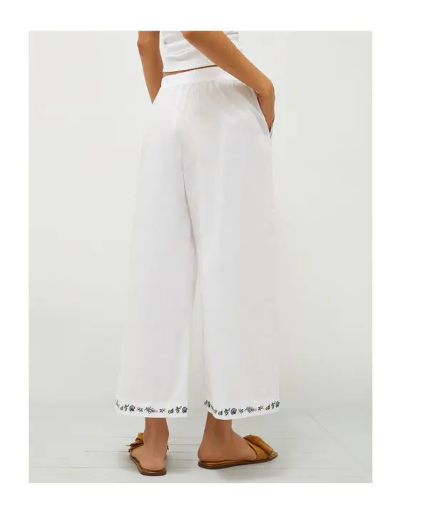 Marella Wide-leg Embroidered Trousers