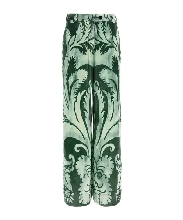 F.R.S FOR RESTLESS SLEEPERS Arche Floral Chenille Wide-leg Trousers