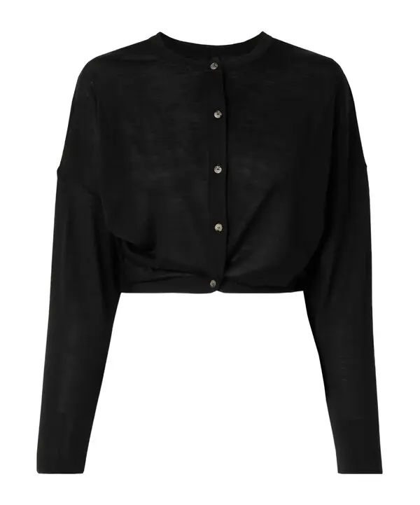 Khaite Long-sleeved Cardigan With Toggle Buttons - Black
