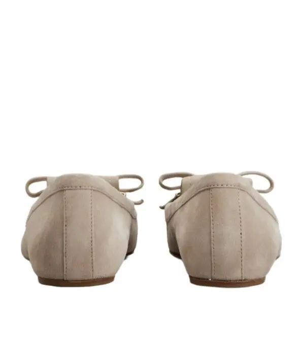 ROGER VIVIER Suede Virgule Ballerinas With Bow Detailing