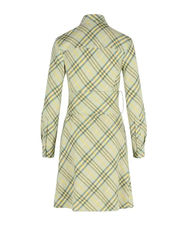Burberry Checked Belted Waist Shirt Dress