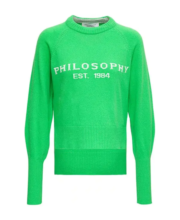 Philosophy Di Lorenzo Serafini Intarsia-knit Logo Pullover