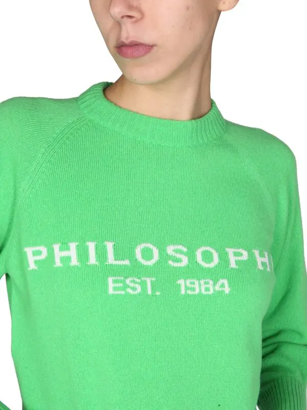 Philosophy Di Lorenzo Serafini Intarsia-knit Logo Pullover