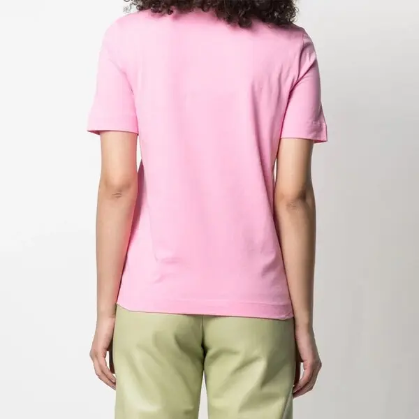 Moschino Round Neck Short Sleeve T-shirt With Heart Detail