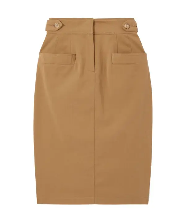 Chloé Twill Midi Skirt