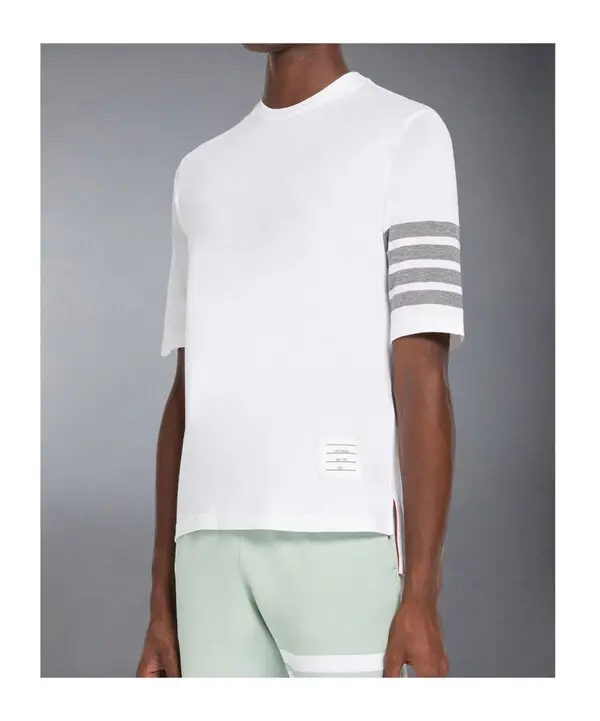Thom Browne Jersey 4-bar Short Sleeve T-shirt - White