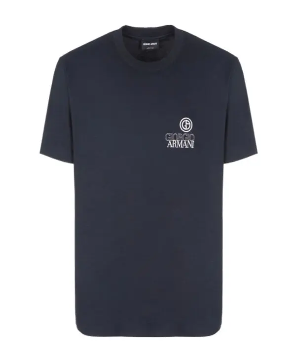 Giorgio Armani Navy Blue Short-sleeved T-shirt