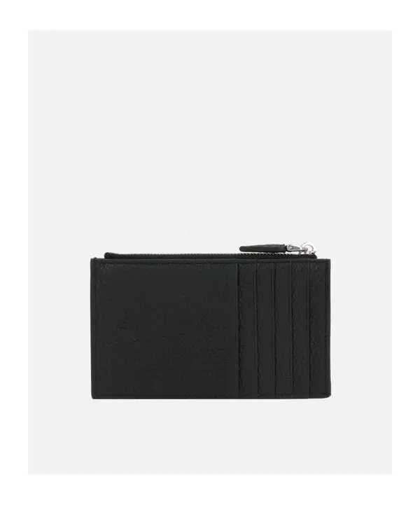 Prada Logo Plaque Zipped Wallet
