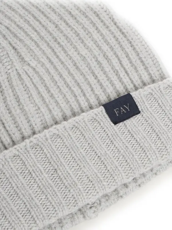 FAY Ribbed Beanie Hat