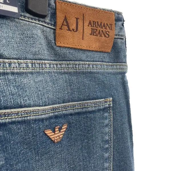 Emporio Armani Logo Jeans - Blue