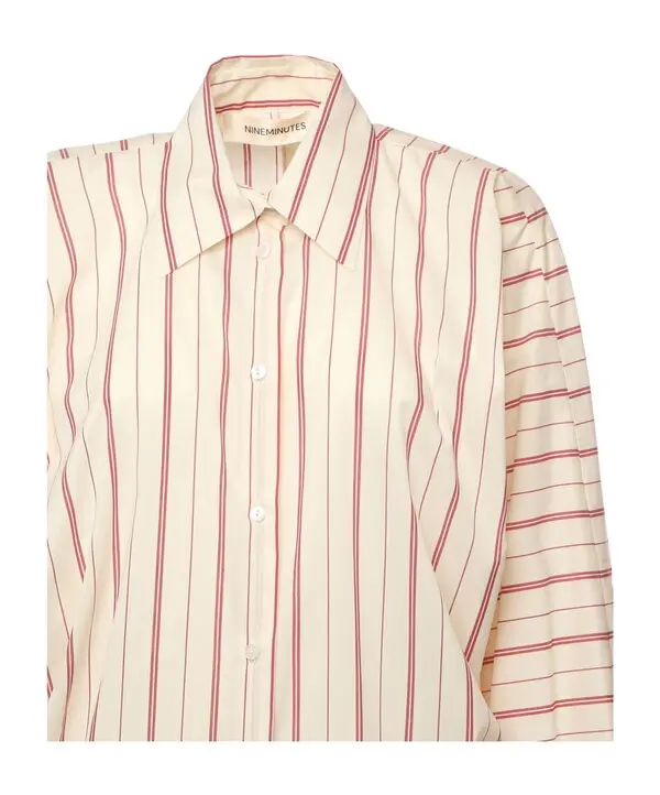 NINE MINUTES Striped Button-up Shirt