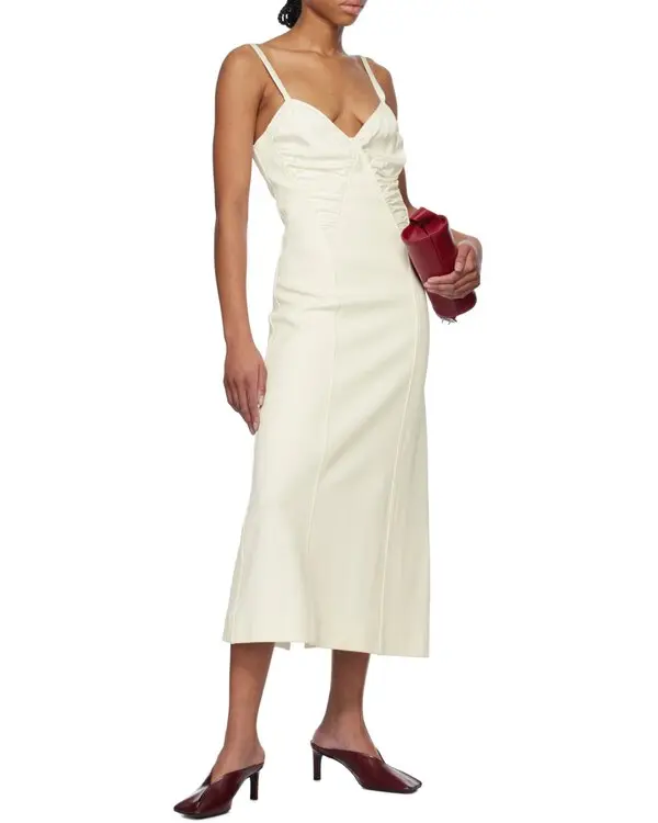 JIL SANDER Sleeveless Plunging V-neck Midi Dress