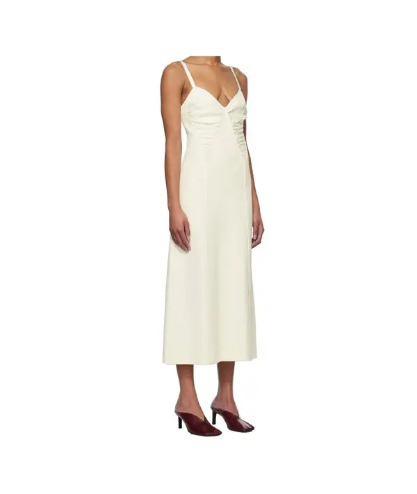 JIL SANDER Sleeveless Plunging V-neck Midi Dress