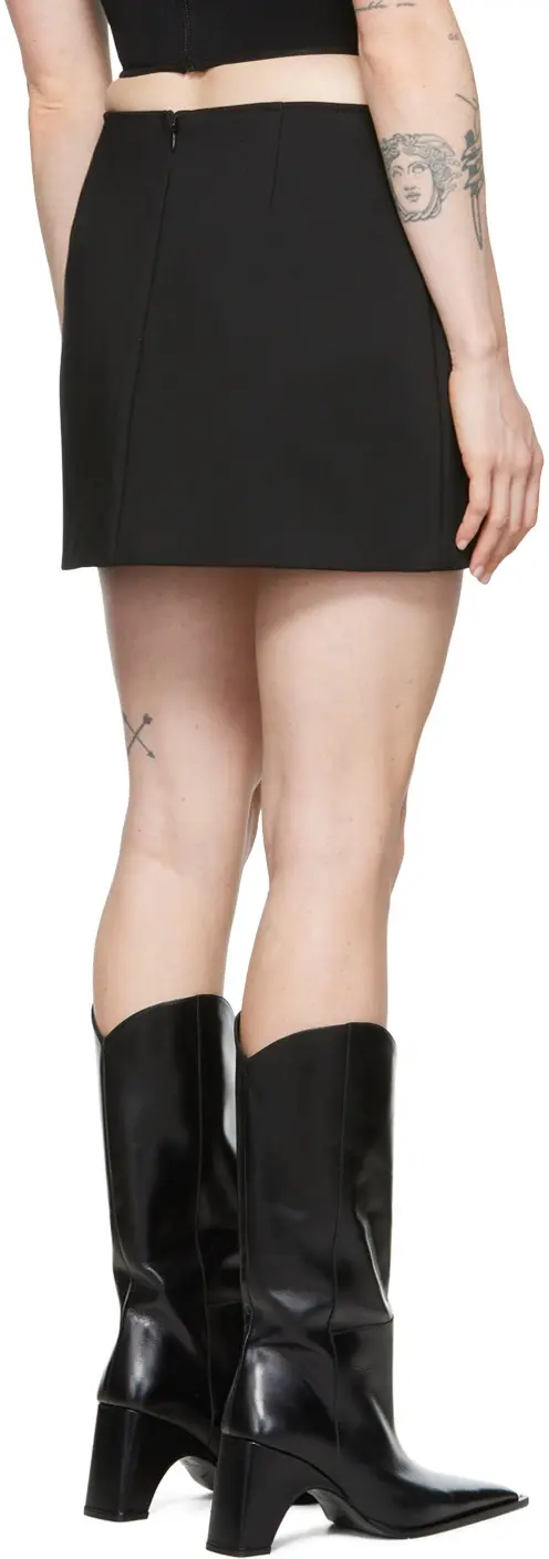DION LEE High-rise Cutout Mini Skirt - Black