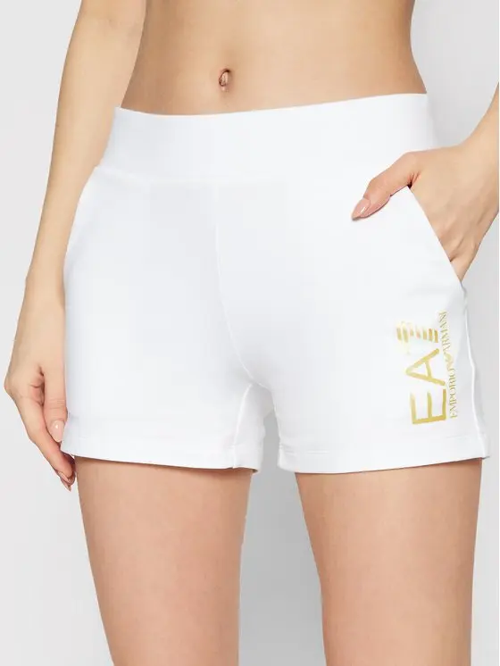 Emporio Armani Logo Print Fitted Shorts