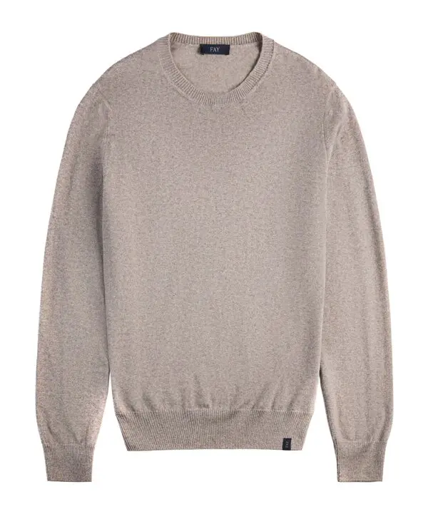 FAY Crew Neck Jumper - Light Brown