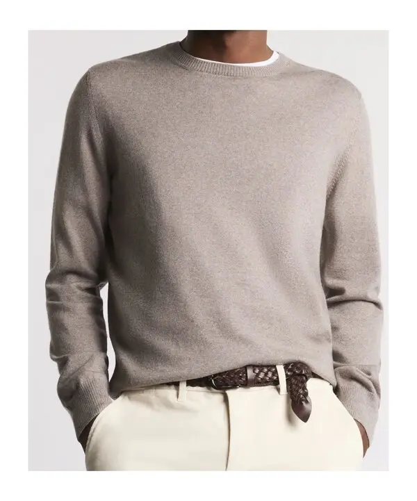 FAY Crew Neck Jumper - Light Brown