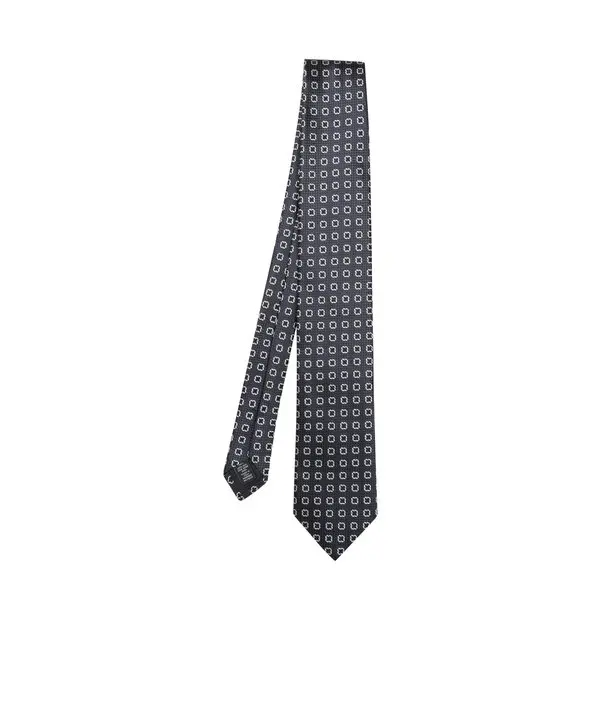 Zegna Embroidered Neck Tie - Blue
