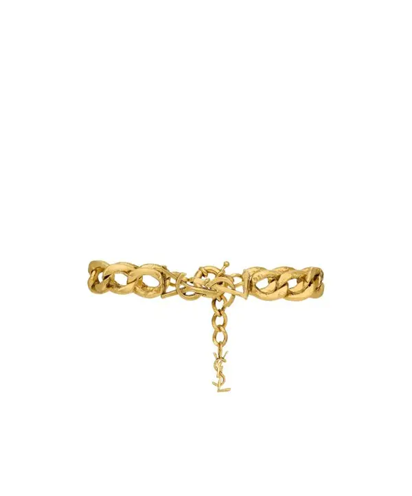 Saint Laurent Cassandre Chain Bracelet - Ancient Gold