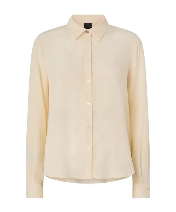 Pinko Long Sleeve Satin Shirt - Nude