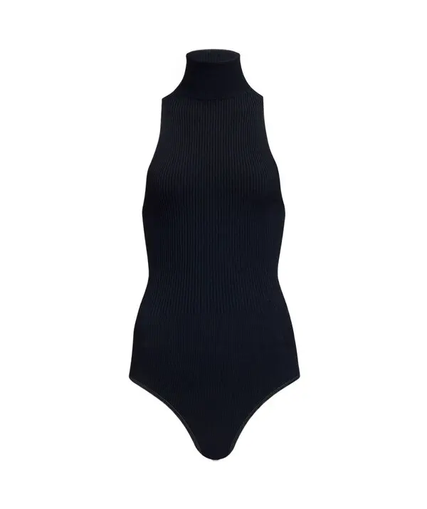 Alaïa Strapless Jumpsuit With Round Neck - Black