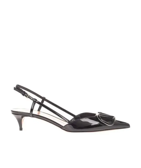 Valentino Garavani Vlogo Signature Slingback Pumps - Black