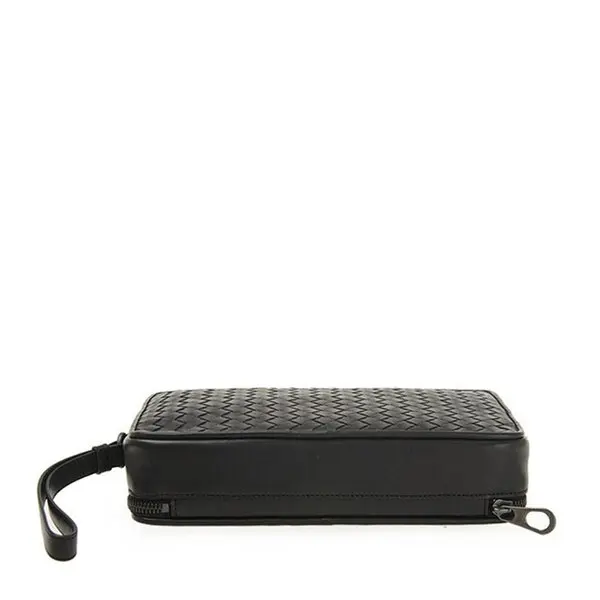 Bottega Veneta Woven Leather Clutch - Black