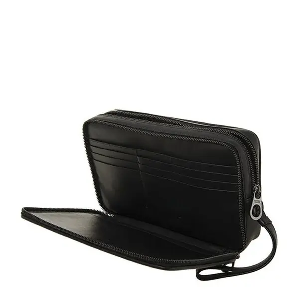 Bottega Veneta Woven Leather Clutch - Black
