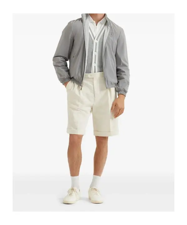 Brunello Cucinelli Cotton Cardigan With Ribbed Details