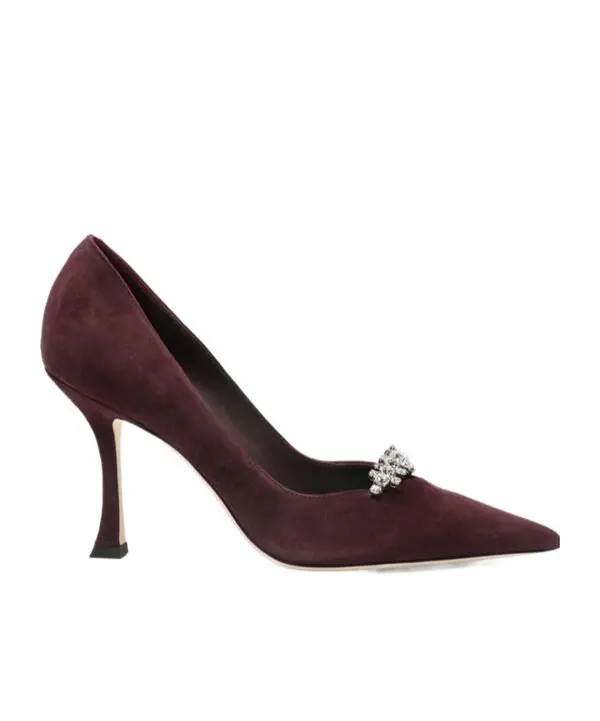 JIMMY CHOO Pointed Toe Stiletto High Heels With Embellished Detail