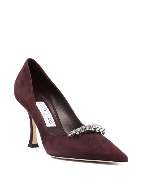 JIMMY CHOO Pointed Toe Stiletto High Heels With Embellished Detail