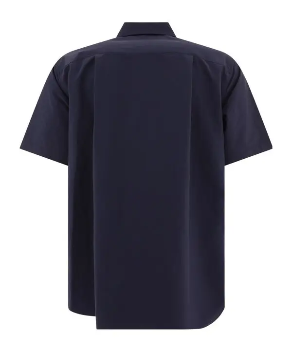 Sacai Zip-pocket Detailed Short Sleeved Buttoned Shirt - Black