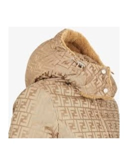 Fendi Ski Belted Monogrammed Jacket - Light Brown
