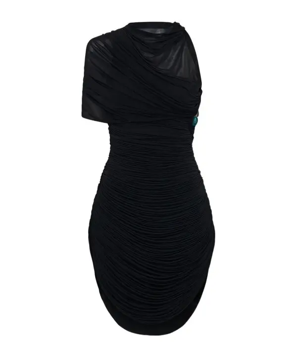 Christopher Esber Asymmetric One-shoulder Draped Mini Dress