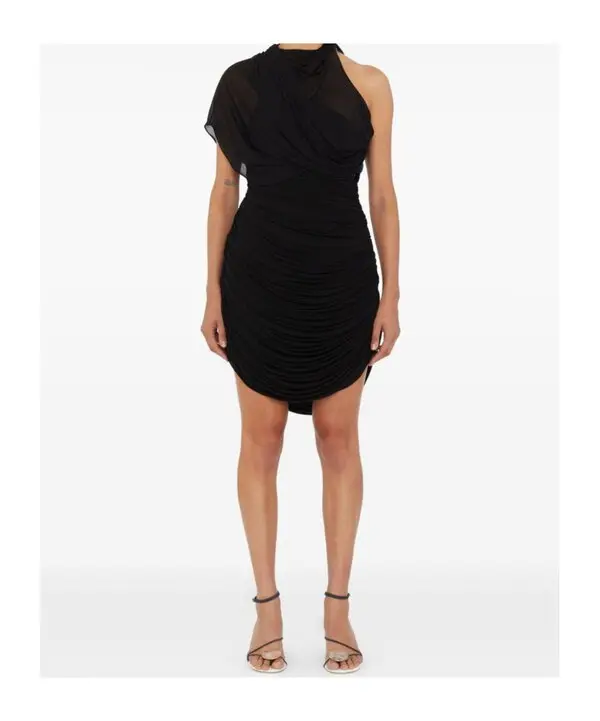 Christopher Esber Asymmetric One-shoulder Draped Mini Dress