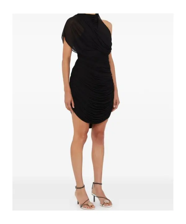 Christopher Esber Asymmetric One-shoulder Draped Mini Dress